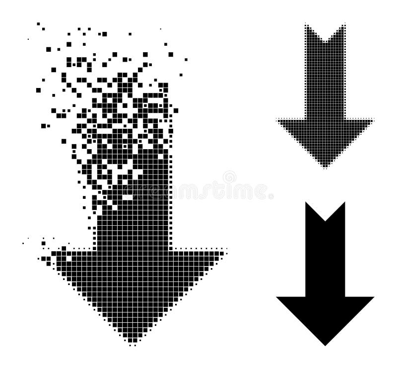 Arrow Down Fractal Composition of Arrow Down Icons and Textured Closing ...