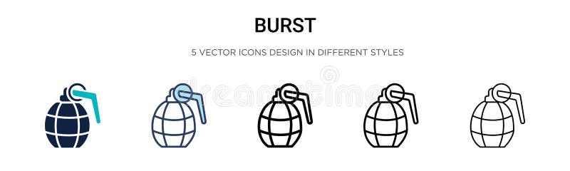 Burst Icon in Filled, Thin Line, Outline and Stroke Style. Vector ...