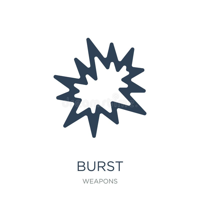 Burst Icon in Trendy Design Style. Burst Icon Isolated on White ...