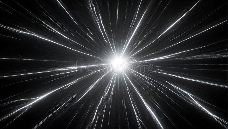 A Burst of Light, a Magical Glittering Light, on a Completely Black ...