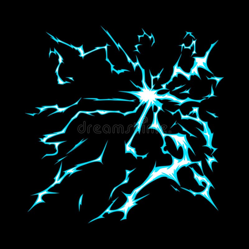 Burst of Lightning Cartoon Effect Stock Vector - Illustration of ...