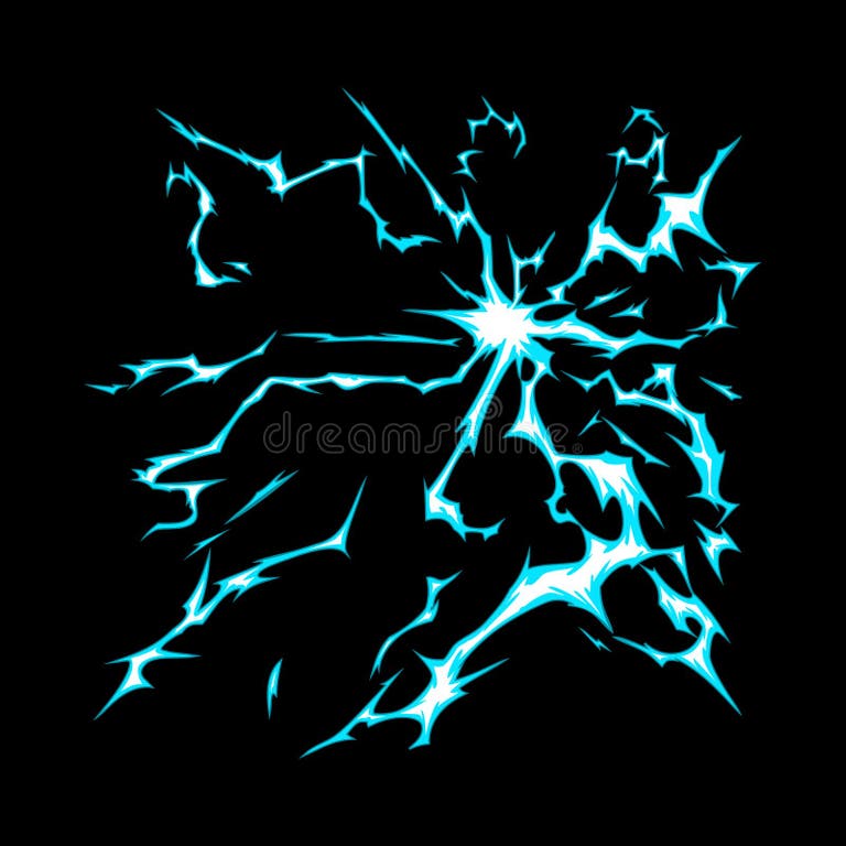 Burst of Lightning Cartoon Effect Stock Vector - Illustration of ...