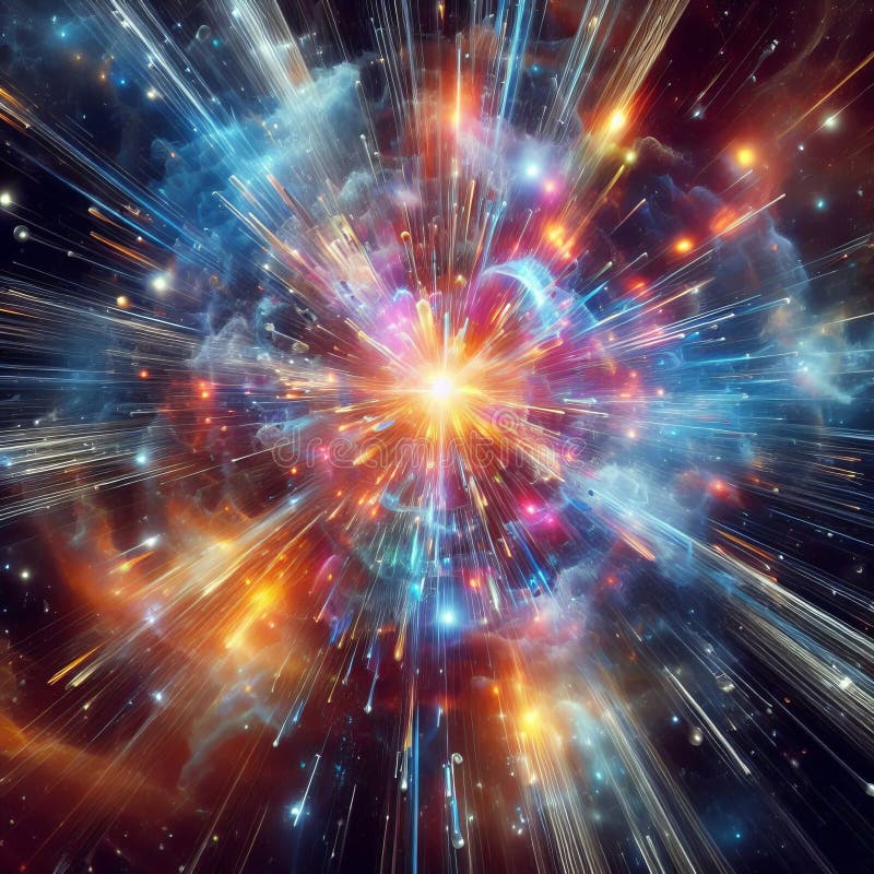 Burst of Particles As Seen in Particle Accelerators when Particl Stock ...