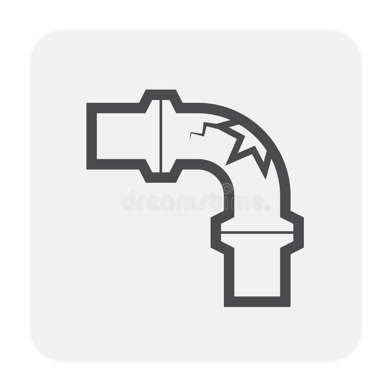 Burst pipe icon stock vector. Illustration of crack - 191785364