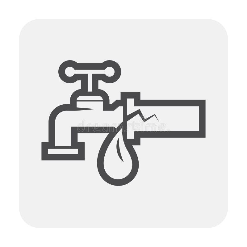 Burst pipe icon stock vector. Illustration of icon, problem - 179169665