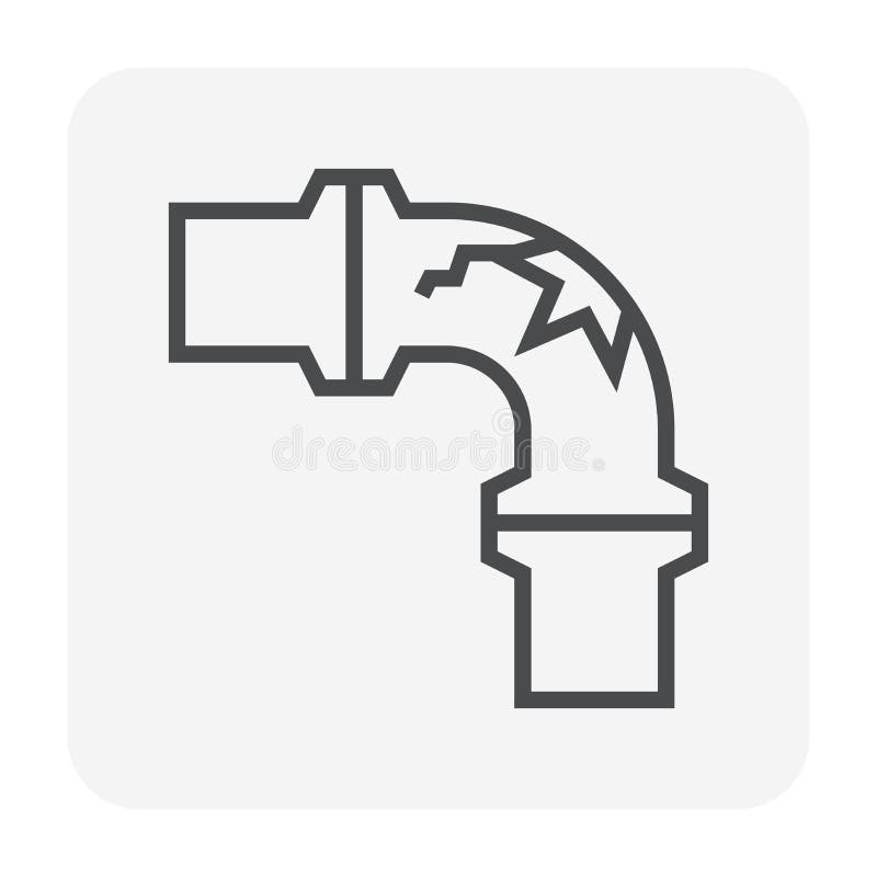 Burst pipe icon stock vector. Illustration of leaky - 100645199