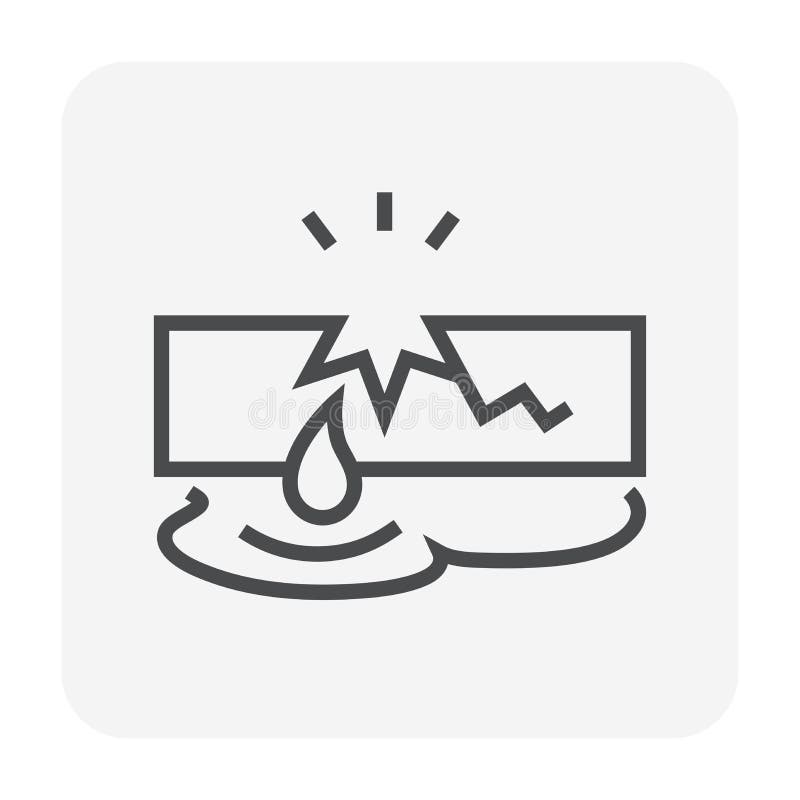 Burst pipe icon stock vector. Illustration of leakage - 100645199