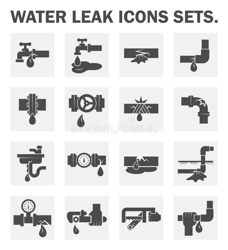 Burst pipe icon stock vector. Illustration of leaky - 100645199