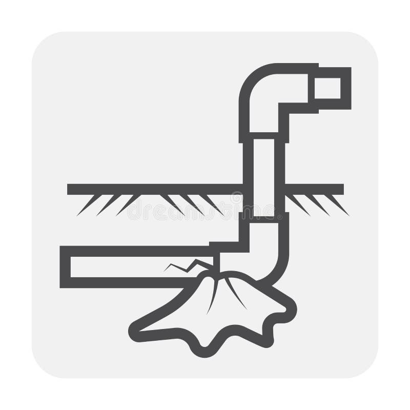 Burst pipe icon stock vector. Illustration of frozen - 192064622