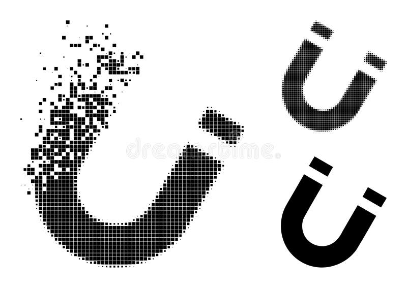 Pixel Horseshoe Magnet Glyph Stock Illustrations – 8 Pixel Horseshoe ...