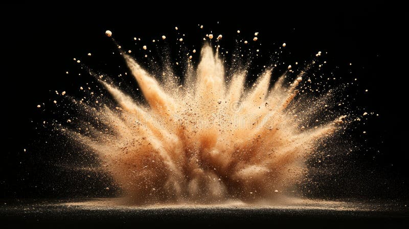 A Burst of Powder Erupts Dynamically, Spreading Vibrant Hues in a High ...