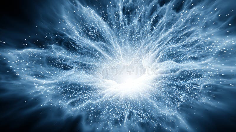 Burst of Radiant Energy in Space Stock Illustration - Illustration of ...