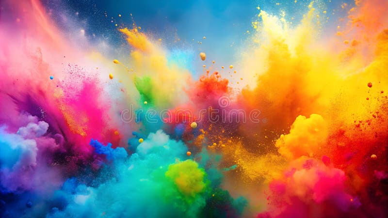 A Burst of Spring: Abstract Holi Gradient with Watercolor Textures AI ...