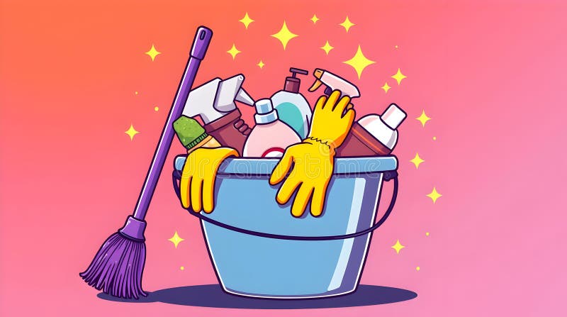 A Burst of Spring Cleaning Magic: Tools and Supplies Overflowing with ...