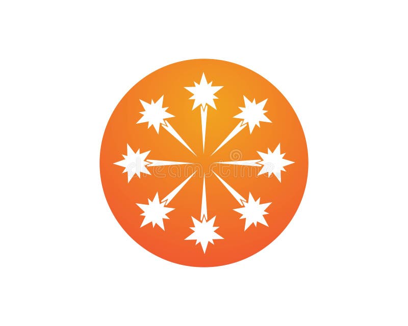 Burst star icon logos stock vector. Illustration of orange - 120372052
