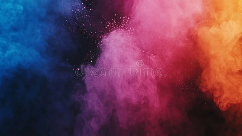 A Burst of Vibrant Dust Particles, Creating a Colorful Explosion ...