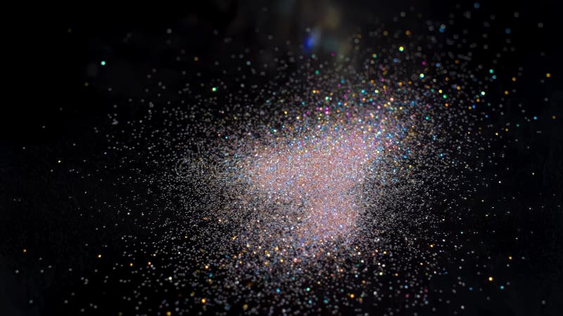 Burst of Vibrant, Multicolored Glitter Particles Explodes Against a ...