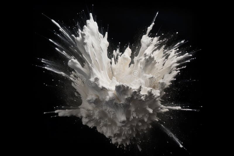 Bursted Drops and Splashes of White Paint Stock Illustration ...