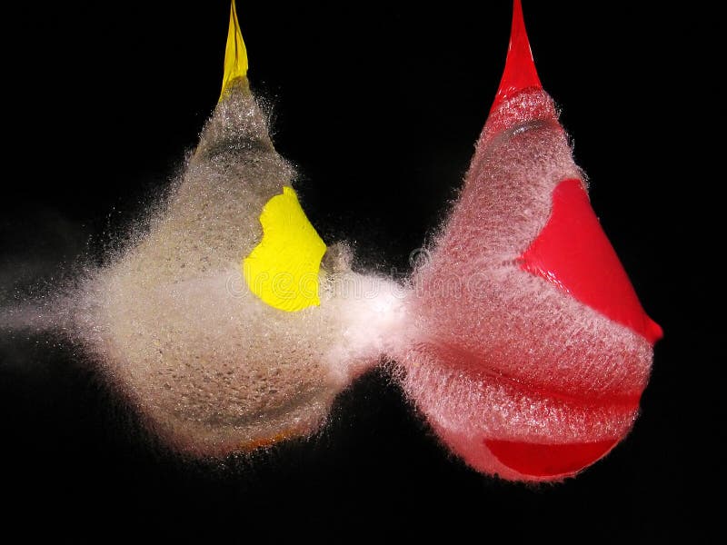 Bursting Balloon stock photo. Image of hand, drops, pressure - 12156640