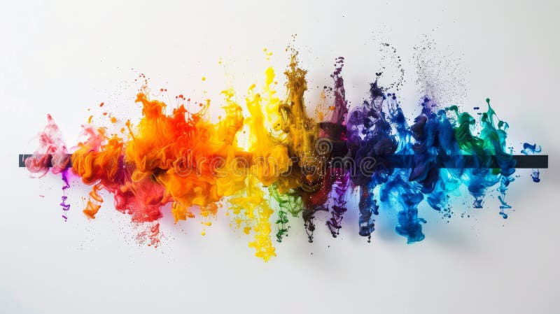 Bursting Colors Dancing Across a Magnetic Strip Stock Illustration ...