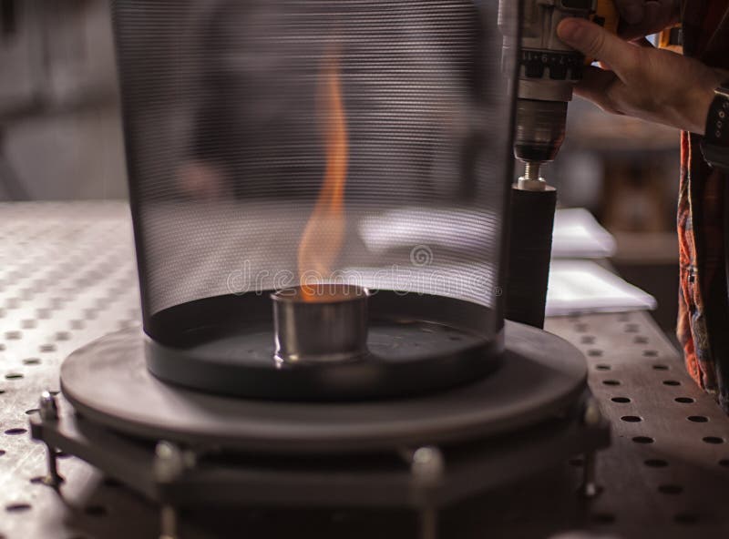 Bursting Fire from a Gas Burner from a Gas Cylinder Stock Photo - Image ...