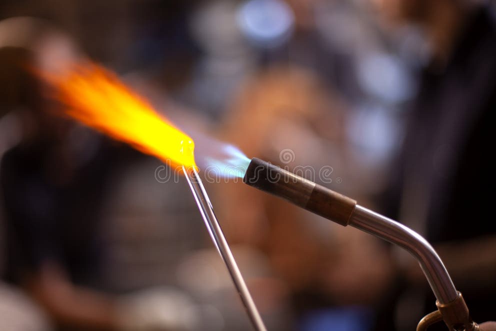 Bursting Fire from a Gas Burner from a Gas Cylinder Stock Image - Image ...