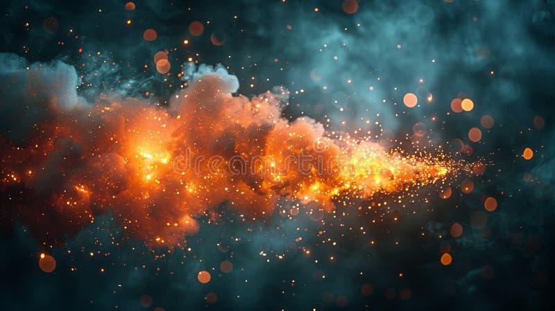 Bursting Firecracker in Sky Stock Photo - Image of performance ...