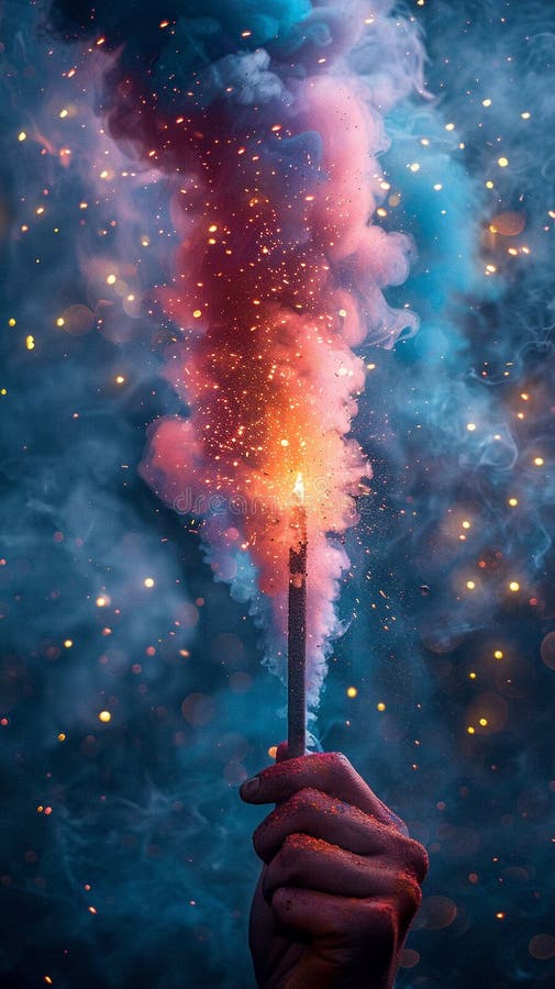 Bursting Firecracker in Sky Stock Image - Image of radiant, full: 311478697