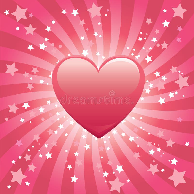Bursting Heart Background stock vector. Illustration of celebration ...