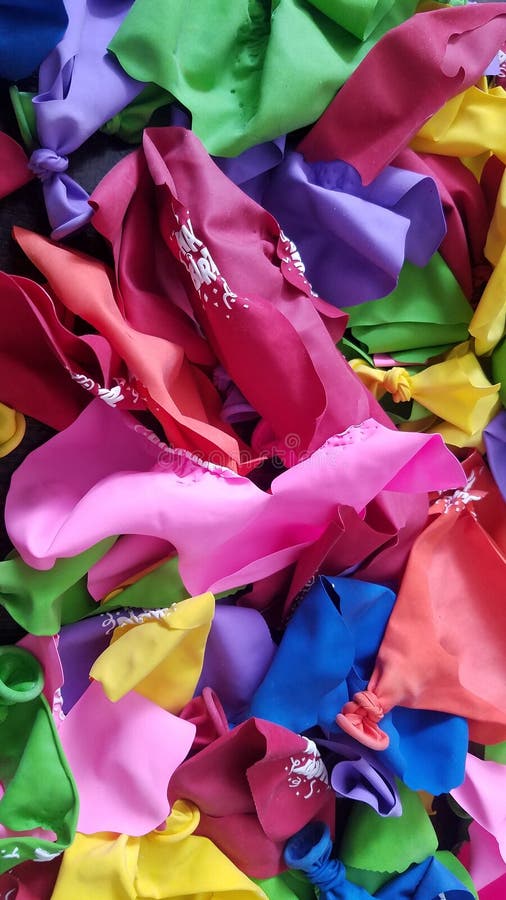 Broken air balloon stock image. Image of popped, ground - 185800497