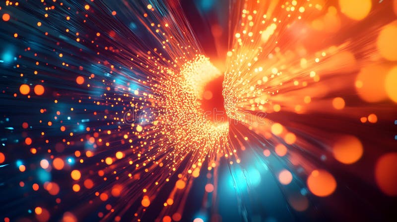 Bursting Neon Lights and Bokeh Effect in Abstract Light Trails ...