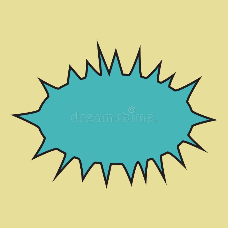 Bursting Star Comic Speech Bubble. Vector Illustration Decorative ...
