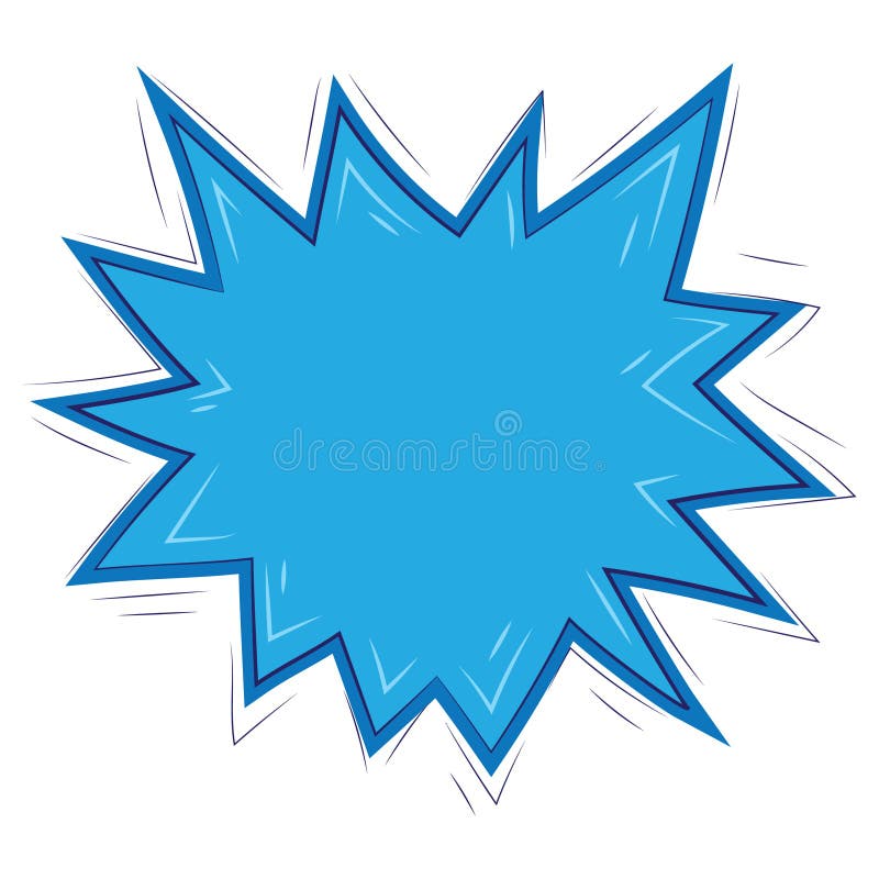 Bursting Star Comic Speech Bubble. Vector Illustration Decorative ...