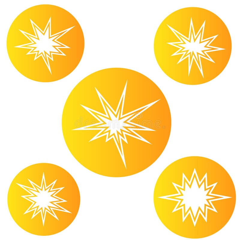Bursting Star, Round Sign, Vector Stock Vector - Illustration of boom ...