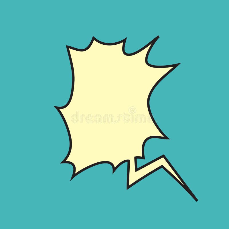 Bursting Star Comic Speech Bubble. Vector Illustration Decorative ...