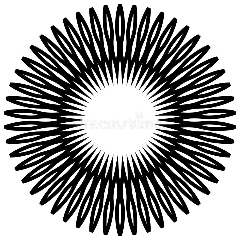 Bursting Sun Rays Icon Symbol. Radial Sunset Beams Stock Vector ...