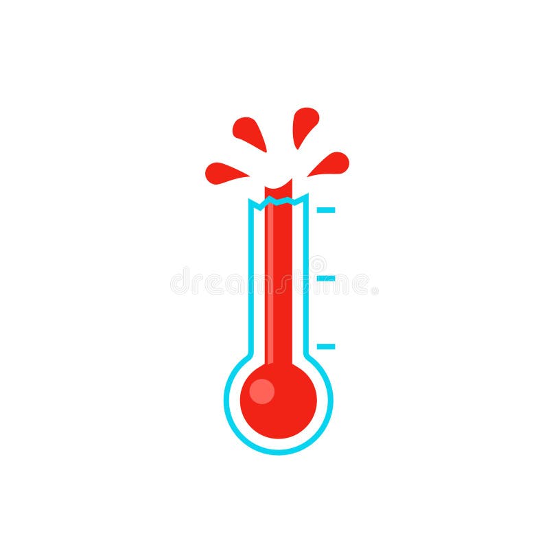 Bursting Thermometer Clip Art