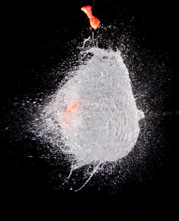 Bursting water balloon stock photo. Image of motion, capture - 24634736