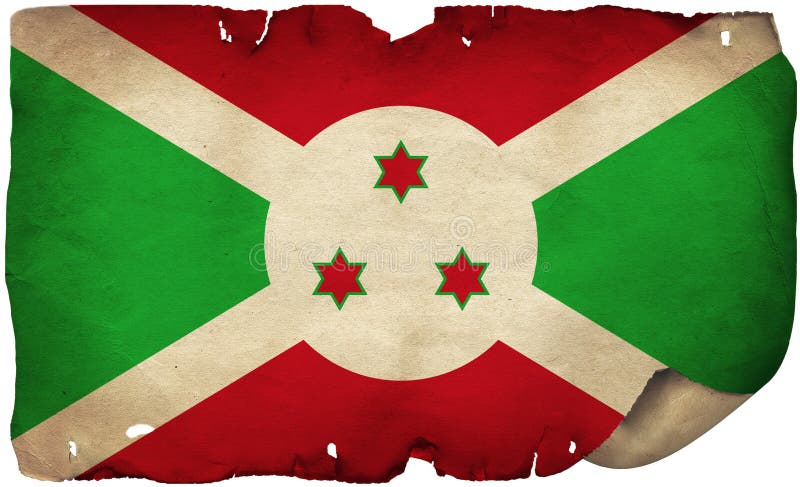 Burundi Flag on Old Paper stock illustration. Illustration of burundi ...