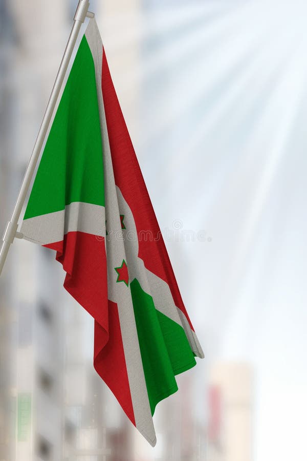 Burundi National Flag. Render 3D Stock Illustration - Illustration of ...