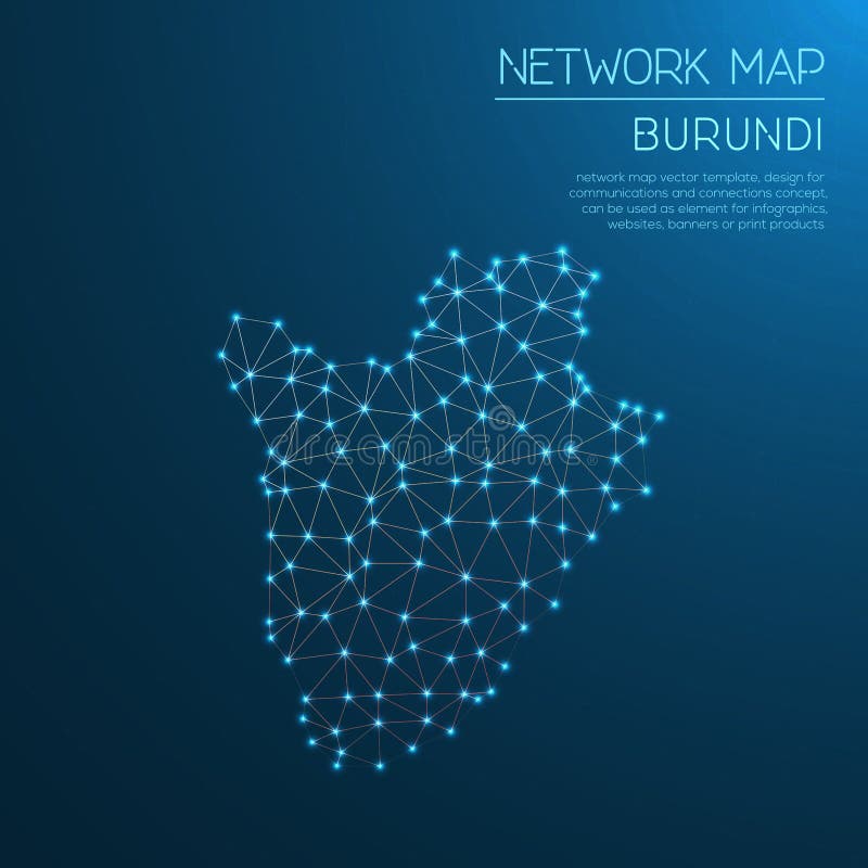Burundi network map. stock vector. Illustration of country - 177899702