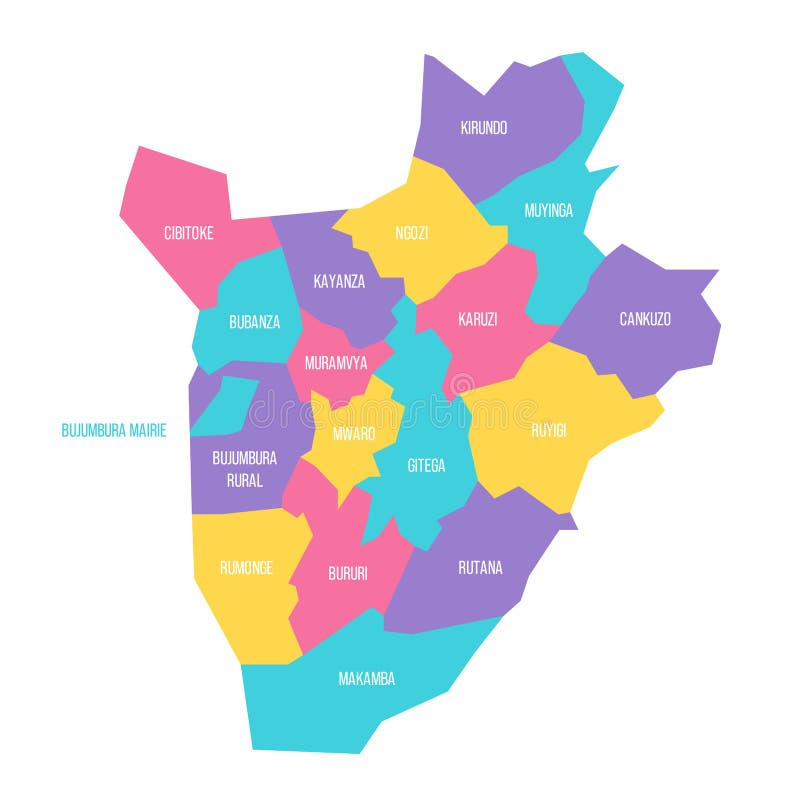 Burundi Political Map of Administrative Divisions Stock Vector ... Burundi Political Map of Administrative Divisions Stock Vector ...