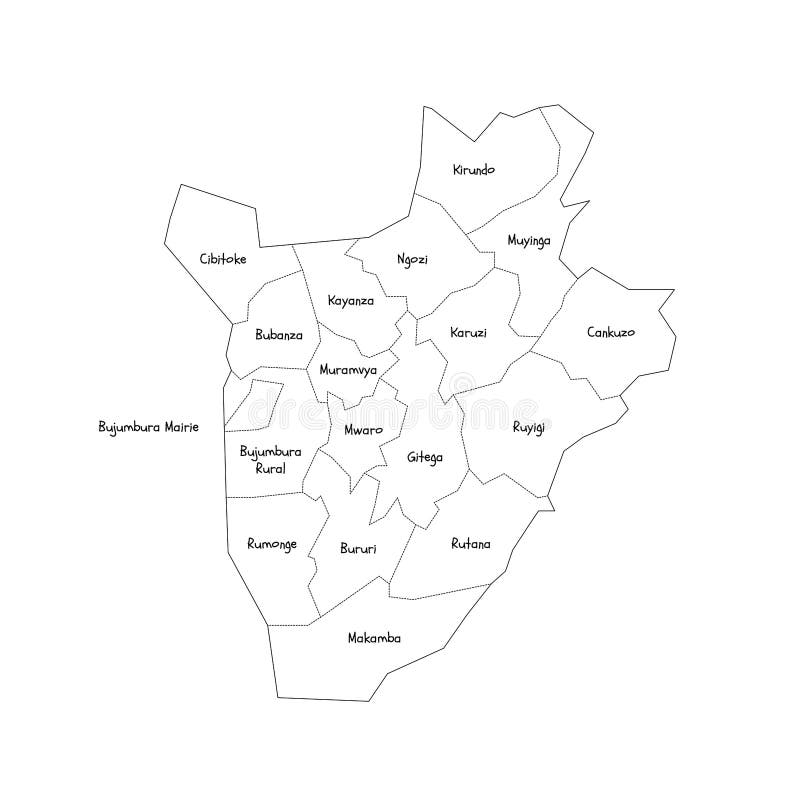 Burundi Political Map of Administrative Divisions Stock Illustration ... Burundi Political Map of Administrative Divisions Stock Illustration ...
