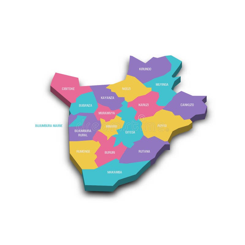 Burundi Political Map of Administrative Divisions Stock Illustration ... Burundi Political Map of Administrative Divisions Stock Illustration ...