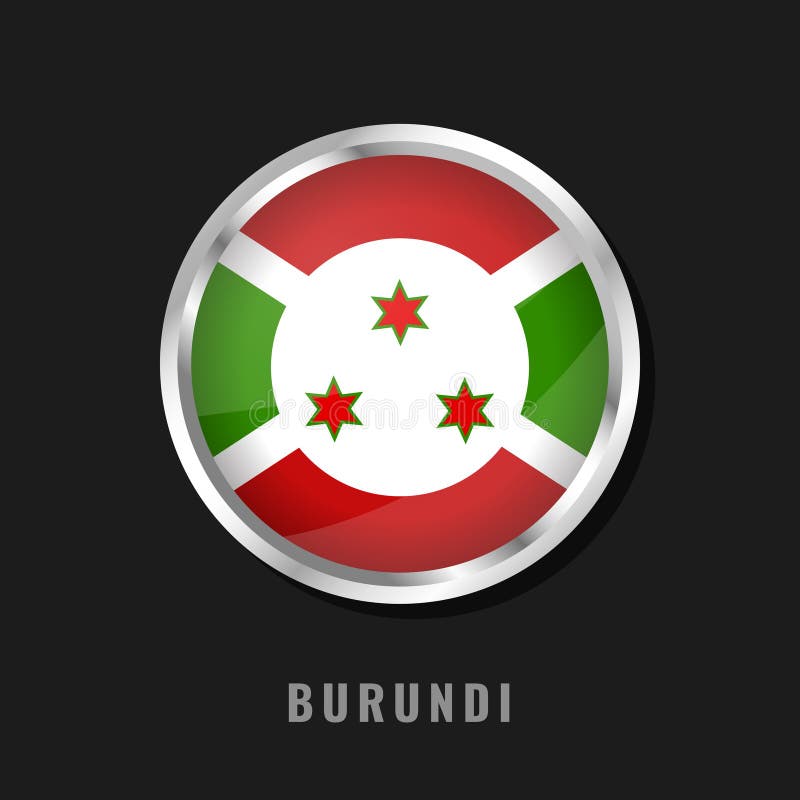 Burundi Round Framed National Flag. Circular Glossy Flag of Burundi ...