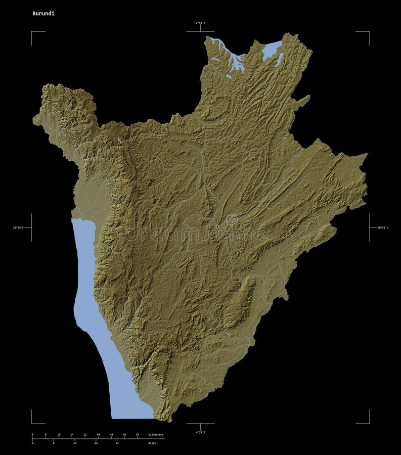 Burundi Shape on Black. Pale Stock Illustration - Illustration of earth ...