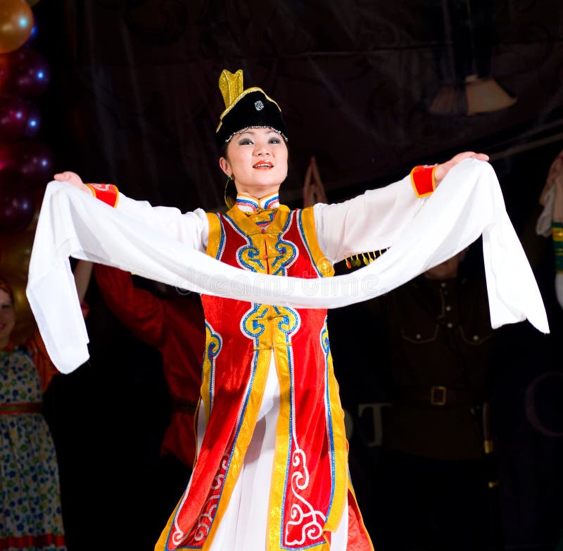 Buryat (Mongolian) Woman Dancer Editorial Stock Photo - Image of ...