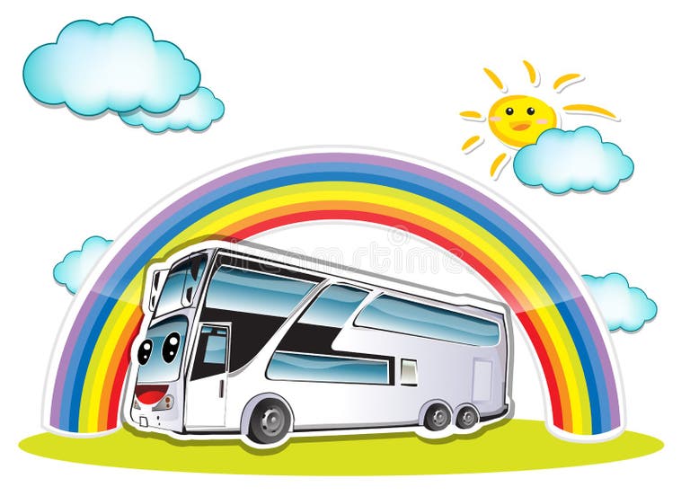 Rainbow Bus Stock Illustrations – 978 Rainbow Bus Stock Illustrations ...