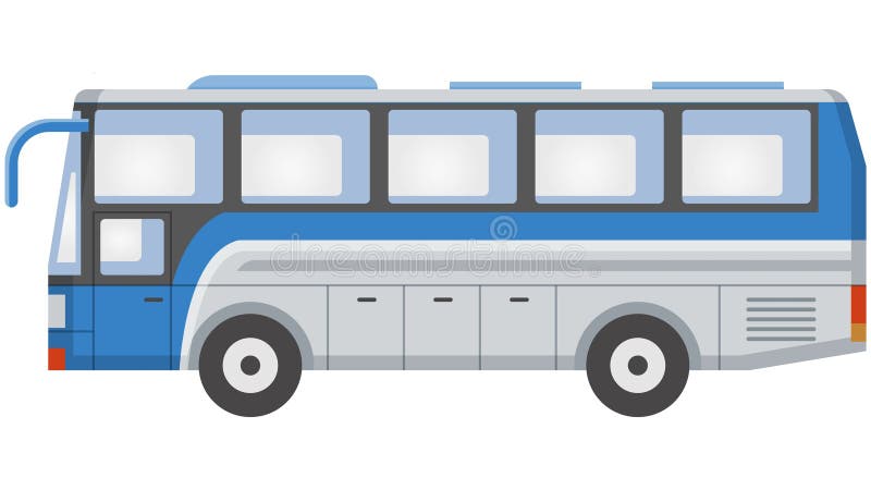 Bus Icon Set. Transport Symbol in Linear Style. Vector Illustration ...