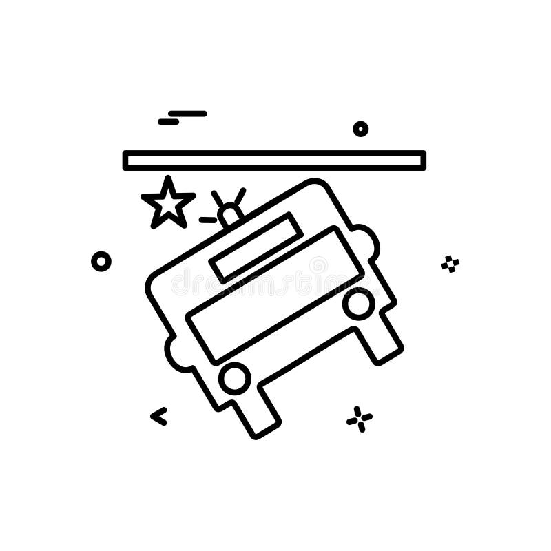 Bus Accident Icon Design Vector Stock Vector - Illustration of loop ...